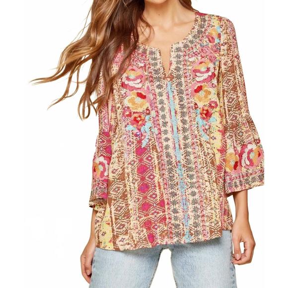 ANDREE BY UNIT | Tops | New Andree By Unit South Beach Embroidered Top ...